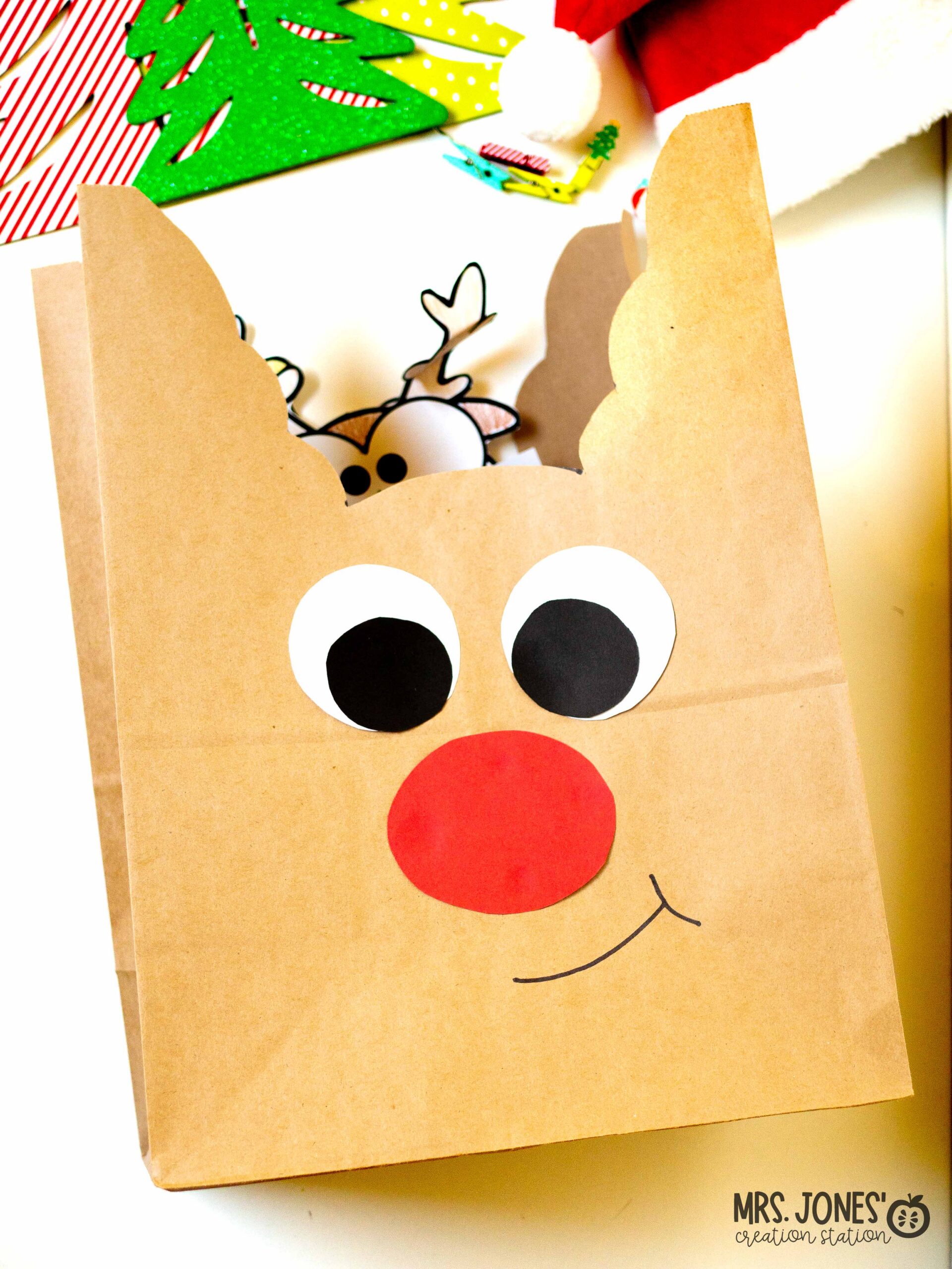 Free Reindeer Craft for Christmas | Easy Classroom Activity