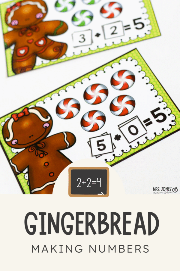 GINGERBREAD MATH MATS FOR LITTLE LEARNERS - Mrs. Jones Creation Station