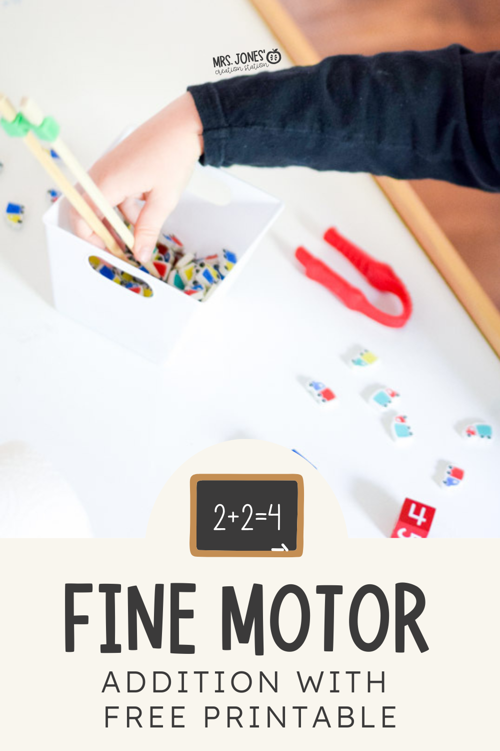 Fine Motor Addition Math Game with Printable | MJCS