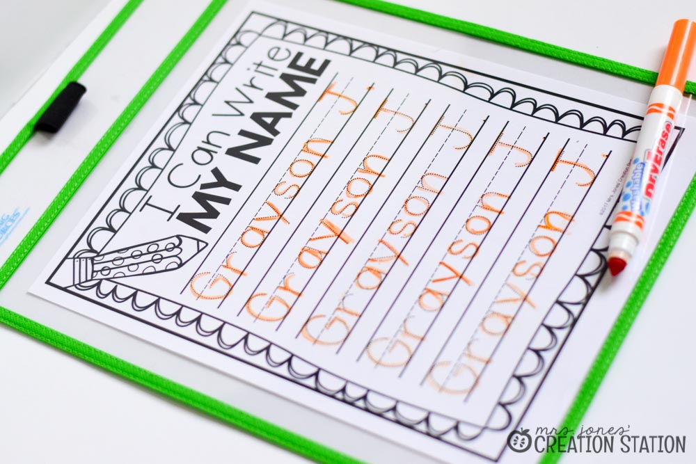 Name Activities for Kindergarteners | Mrs. Jones' Creation Station