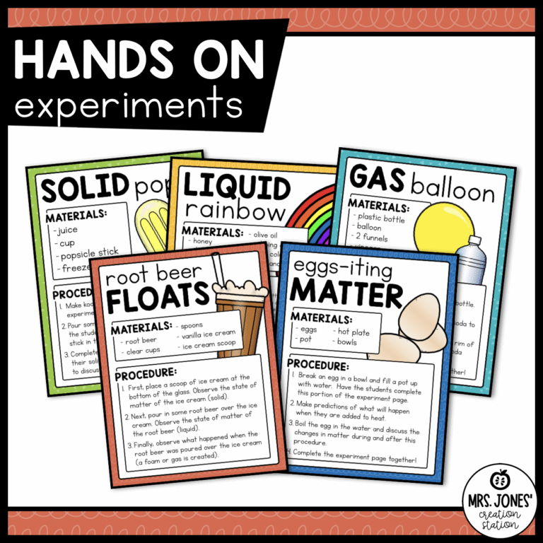 STATES OF MATTER SCIENCE ACTIVITIES - Mrs. Jones Creation Station