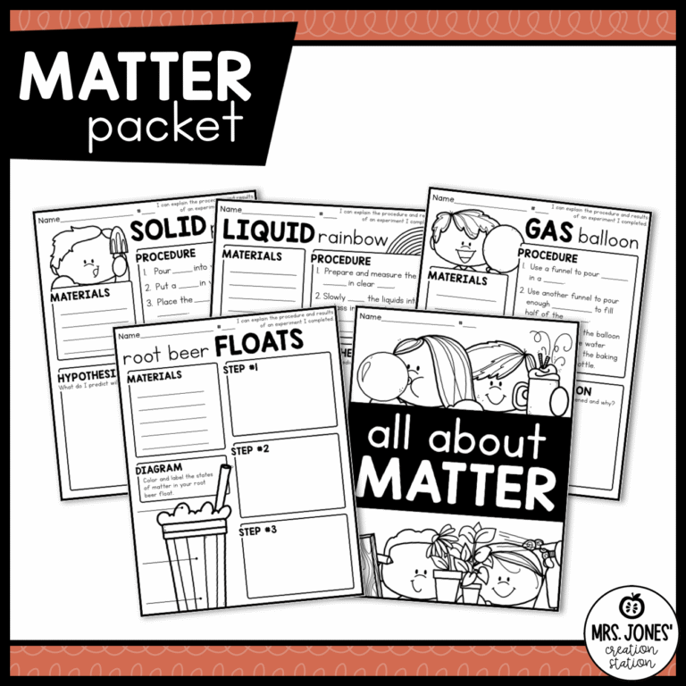 STATES OF MATTER SCIENCE ACTIVITIES - Mrs. Jones Creation Station