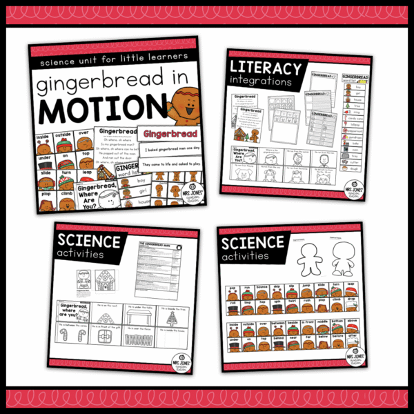 Gingerbread Thematic Unit | Literacy, Math, and Science Activities for Kids
