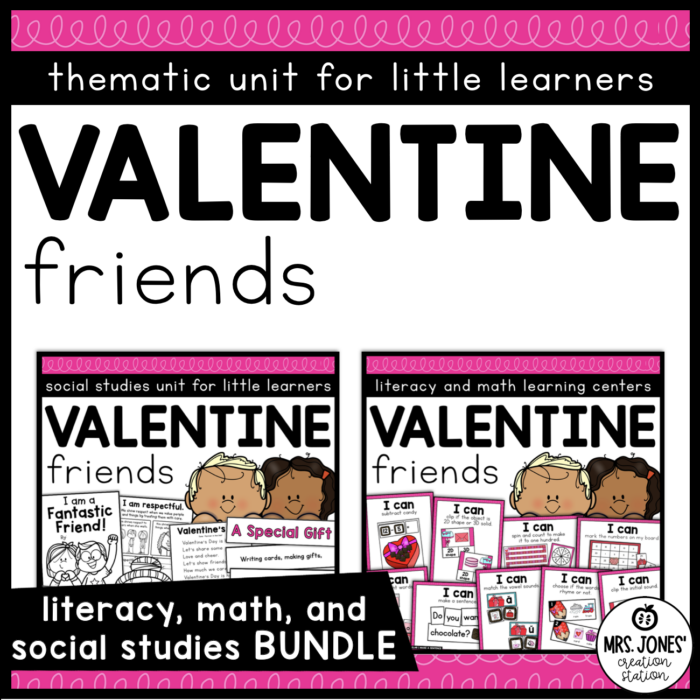 Valentine’s Thematic Unit | Literacy, Math, and Social Studies