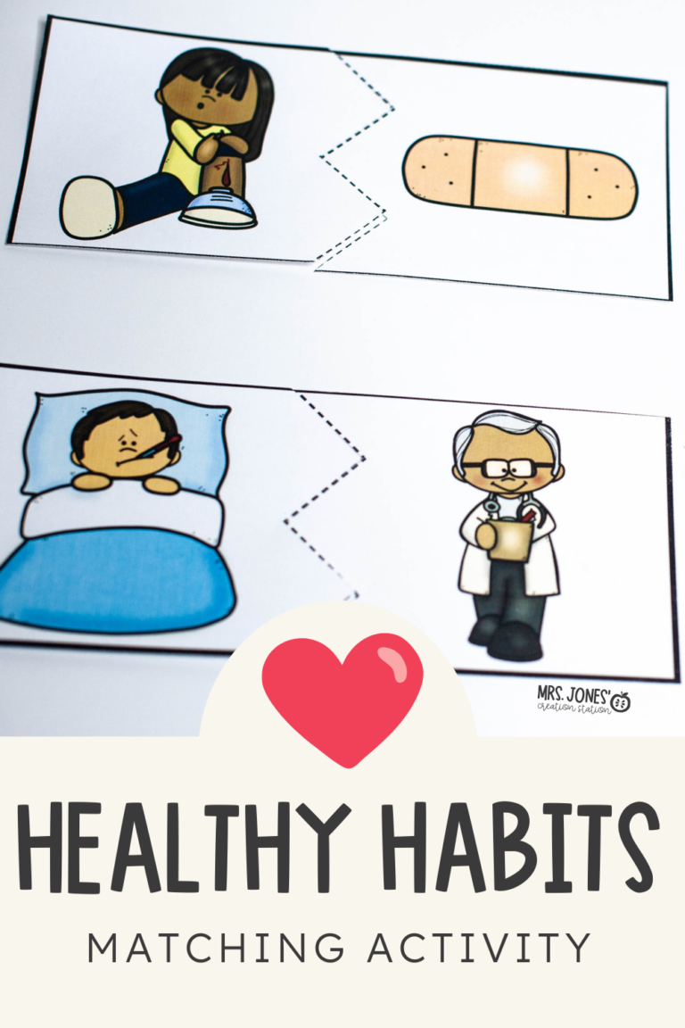 HEALTHY BEHAVIORS MATCHING GAME - Mrs. Jones Creation Station