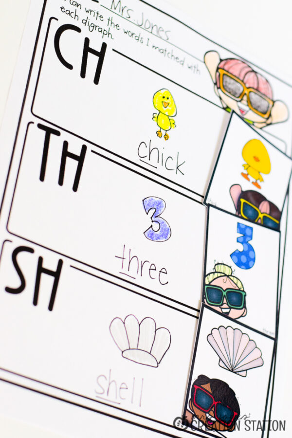 DIGRAPHS SUMMER SORT - Mrs. Jones Creation Station