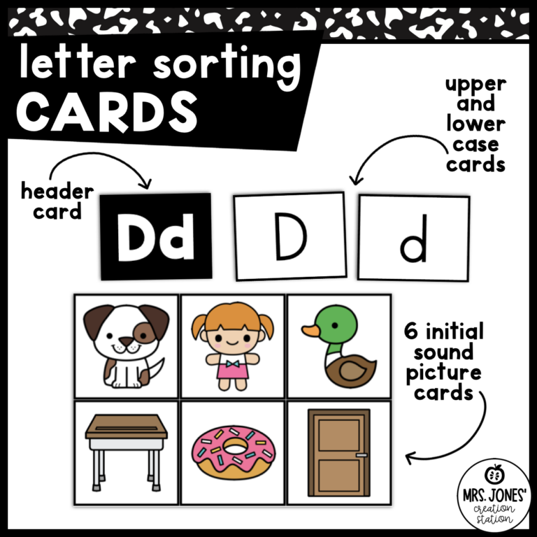 Alphabet Initial Sound Sorting Cards for Phonemic Awareness