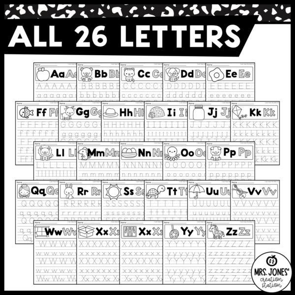 Alphabet Letter Writing Pages | Handwriting Practice for Kids