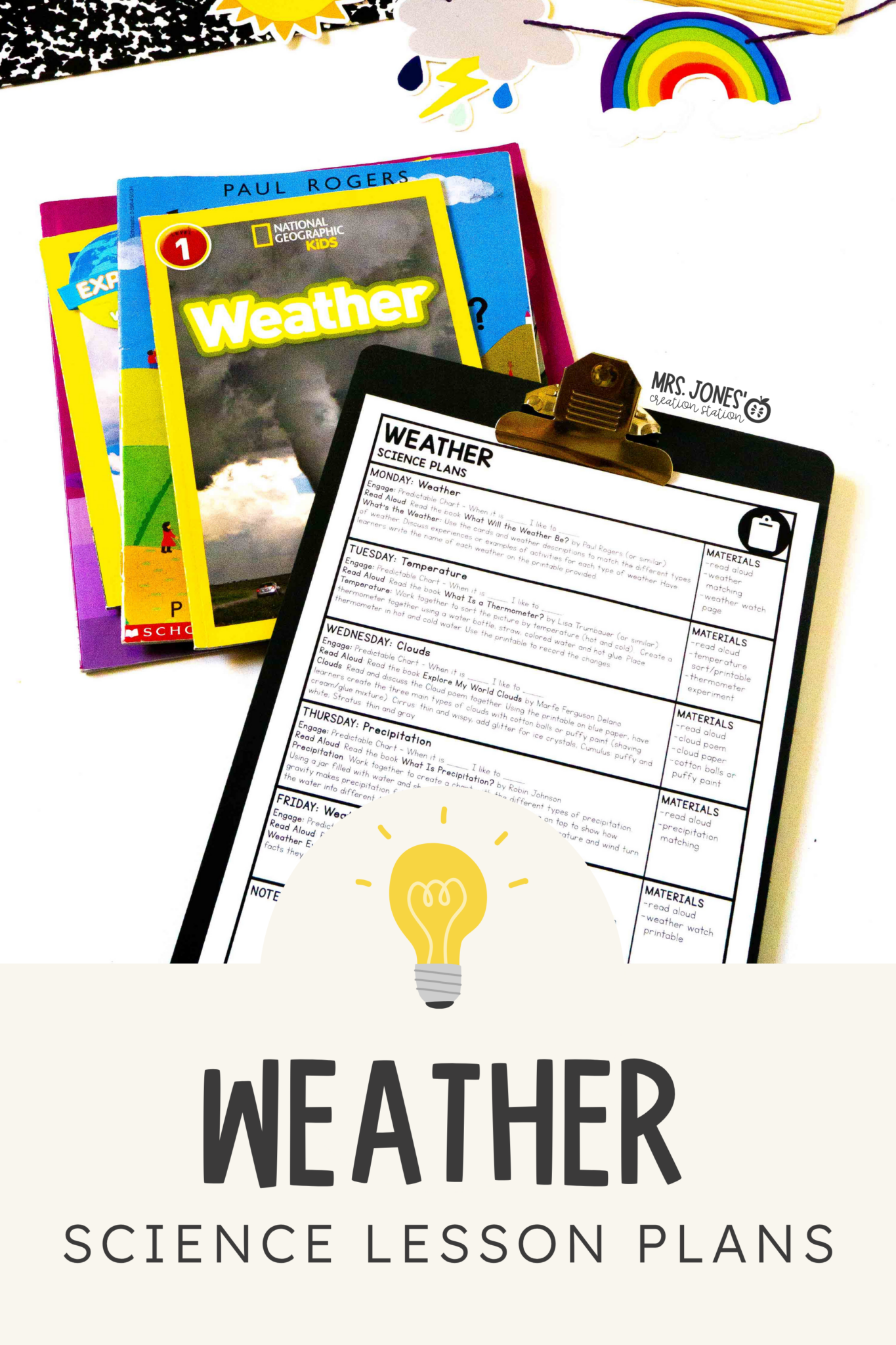 Weather Science Lessons for Kindergarten and Early Elementary