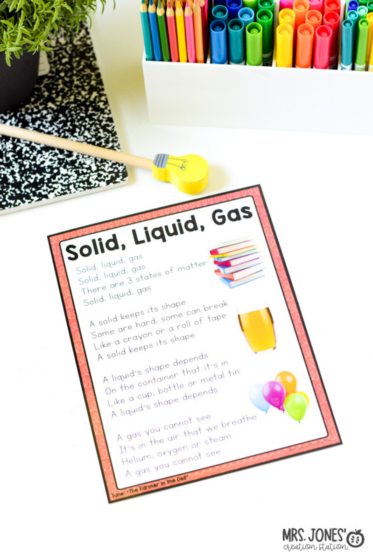 STATES OF MATTER ACTIVITIES FOR KINDERGARTEN - Mrs. Jones Creation Station