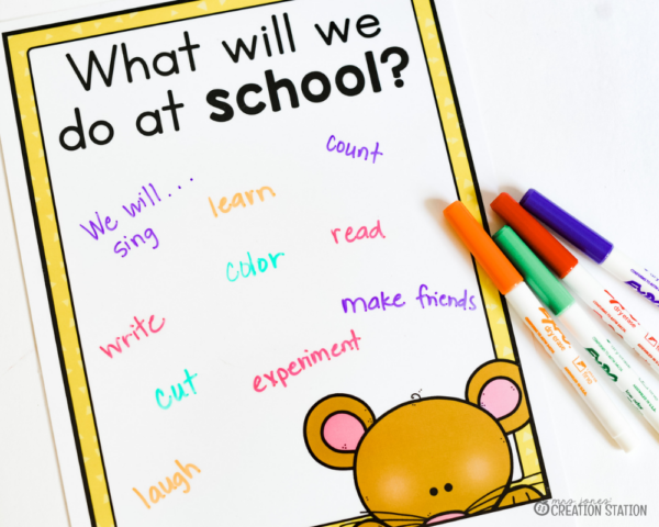 BACK TO SCHOOL LESSONS FOR LITTLE LEARNERS - Mrs. Jones Creation Station