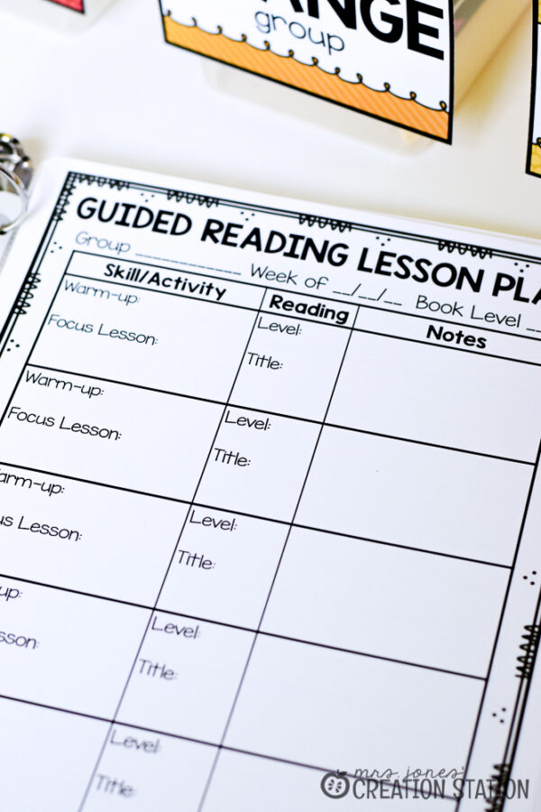 GUIDED READING ORGANIZATION AND DOCUMENTS - Mrs. Jones Creation Station