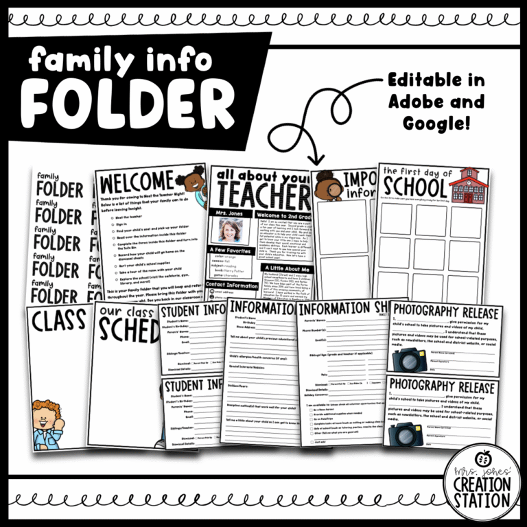 Editable Meet the Teacher Pack for Back to School Night