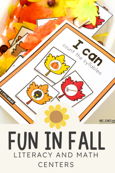 FALL THEMED LITERACY AND MATH CENTERS - Mrs. Jones Creation Station