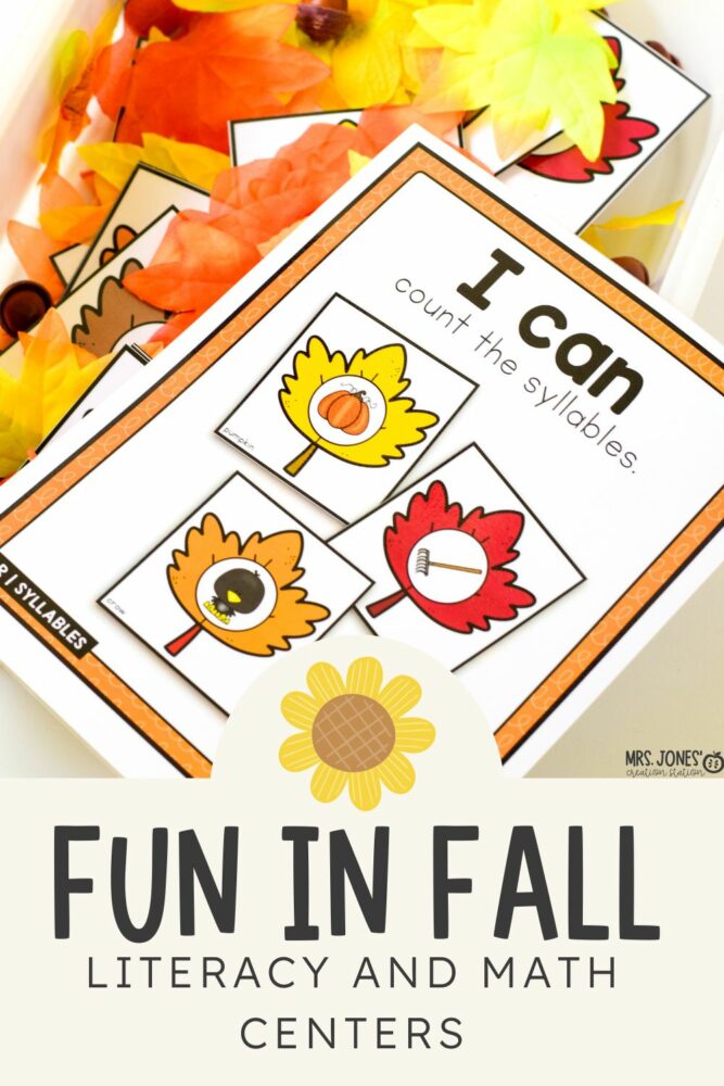 FALL THEMED LITERACY AND MATH CENTERS - Mrs. Jones Creation Station