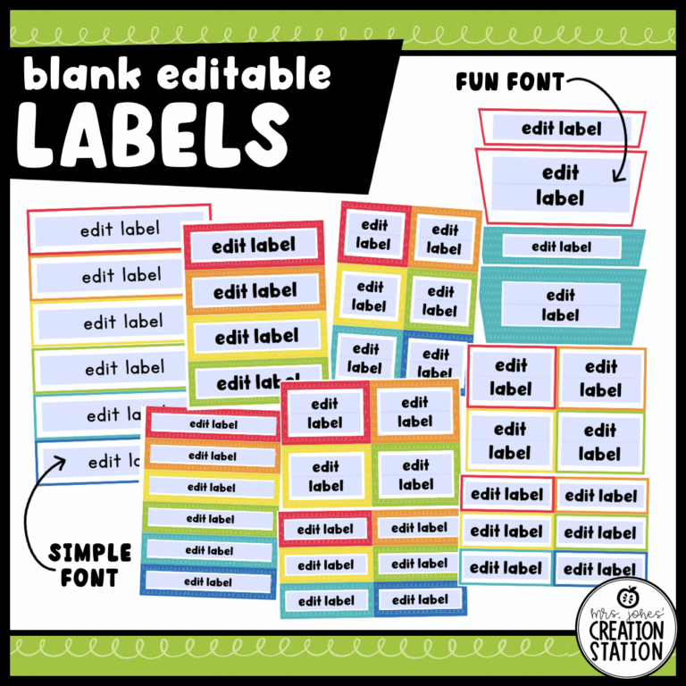 BRIGHTS CLASSROOM SUPPLY LABELS - Mrs. Jones Creation Station