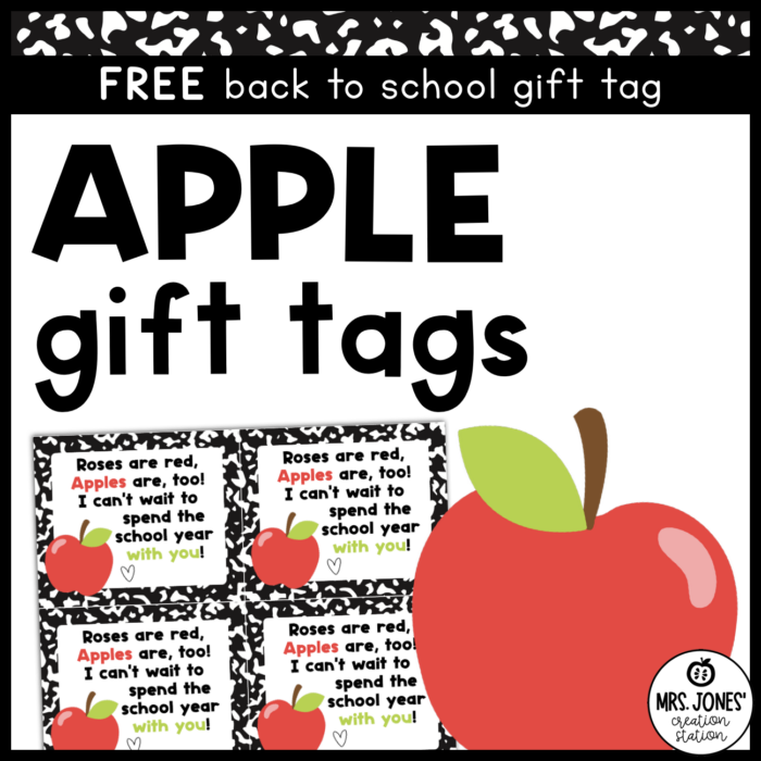 APPLE THEMED GIFT TAG - Mrs. Jones Creation Station