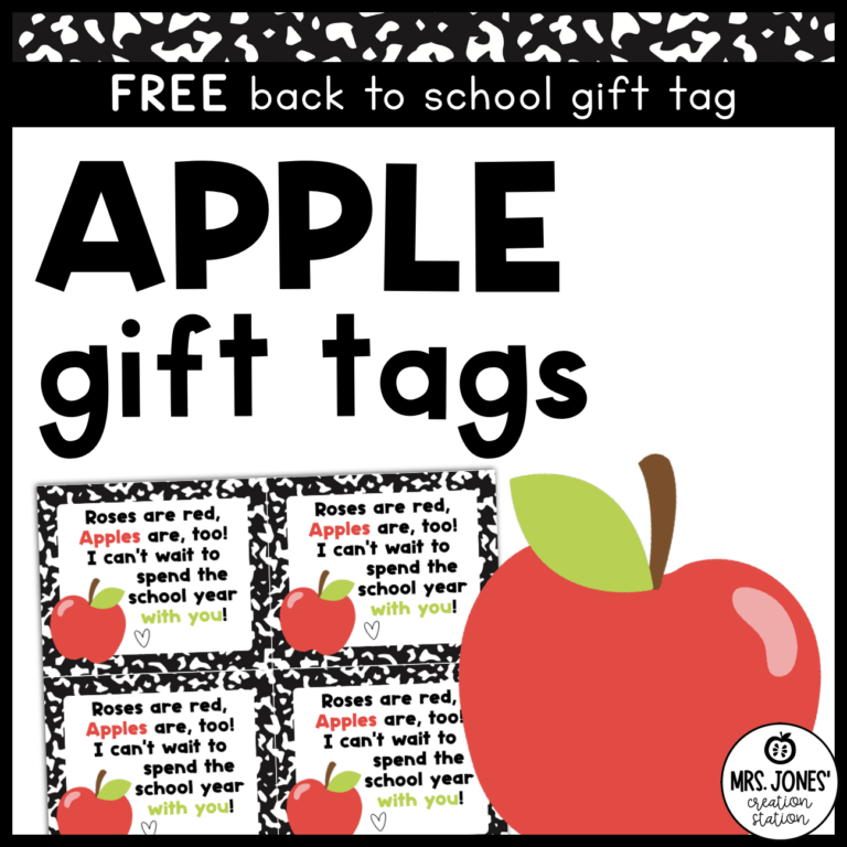 APPLE THEMED GIFT TAG - Mrs. Jones Creation Station