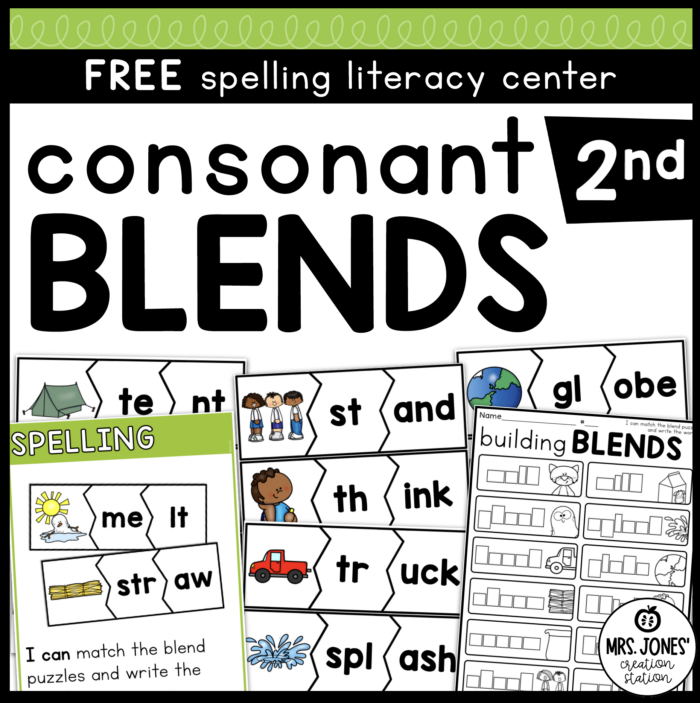 CONSONANT BLENDS LITERACY CENTER - Mrs. Jones Creation Station
