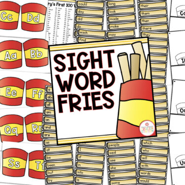SIGHT WORD EDITABLE ALPHABET FRIES - Mrs. Jones Creation Station