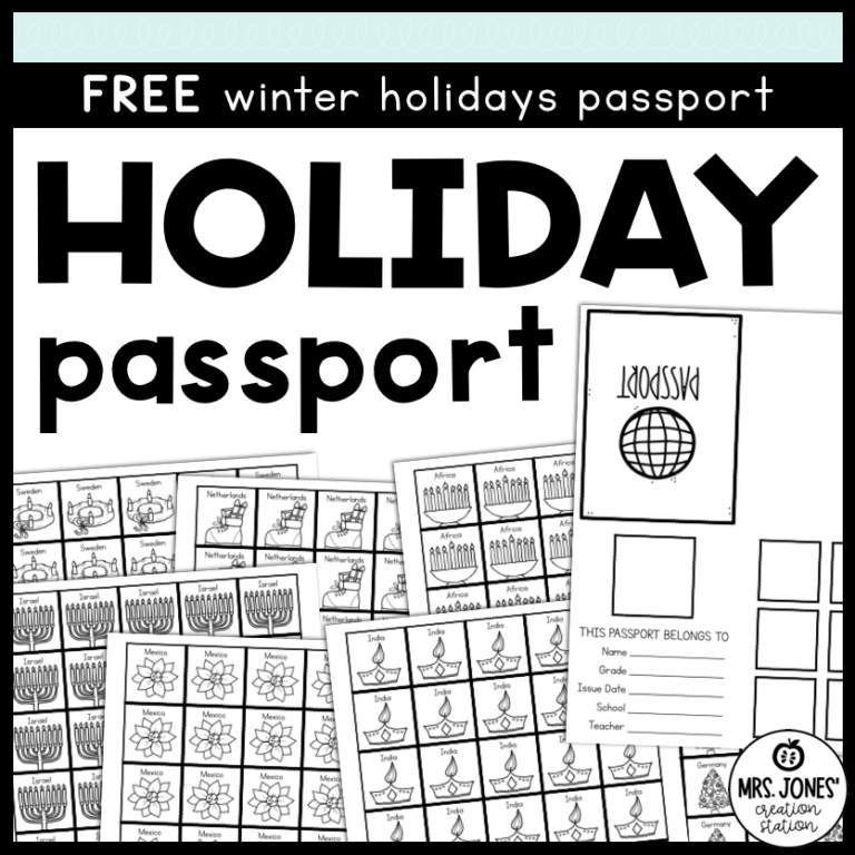 HOLIDAY PASSPORT AROUND THE WORLD - Mrs. Jones Creation Station