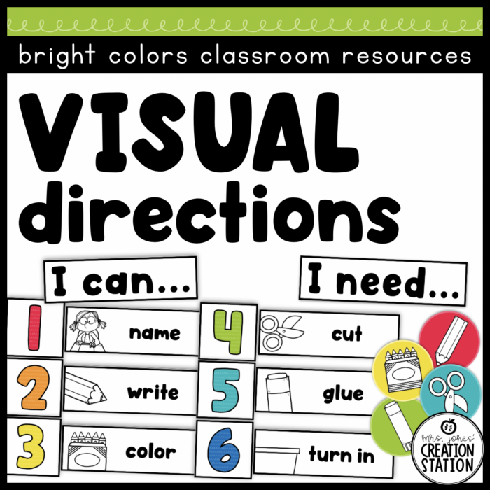 BRIGHTS PICTURE DIRECTION CARDS - Mrs. Jones Creation Station