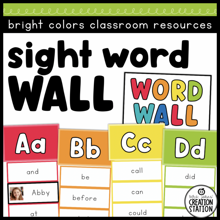 BRIGHTS SIGHT WORD WALL - Mrs. Jones Creation Station
