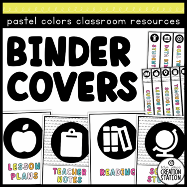 PASTEL COLORS TEACHER BINDER COVERS - Mrs. Jones Creation Station