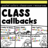 PASTEL COLORS CLASSROOM CALL BACK CARDS - Mrs. Jones Creation Station