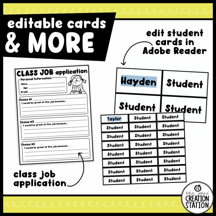 PASTEL COLORS CLASSROOM JOBS CHART - Mrs. Jones Creation Station
