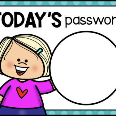 SIGHT WORD HIGH FIVE (PASSWORD OF THE DAY) - Mrs. Jones Creation Station