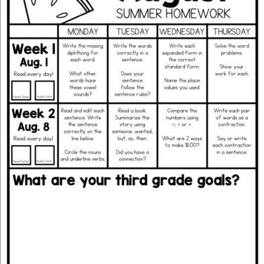 THIRD GRADE READINESS SUMMER PACKET - Mrs. Jones Creation Station