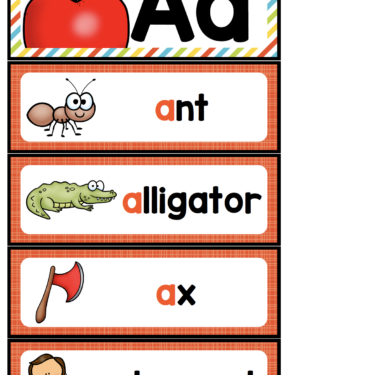 ALPHABET WORD WALL CARDS - Mrs. Jones Creation Station
