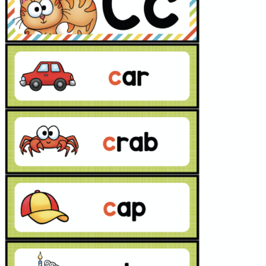 ALPHABET WORD WALL CARDS - Mrs. Jones Creation Station