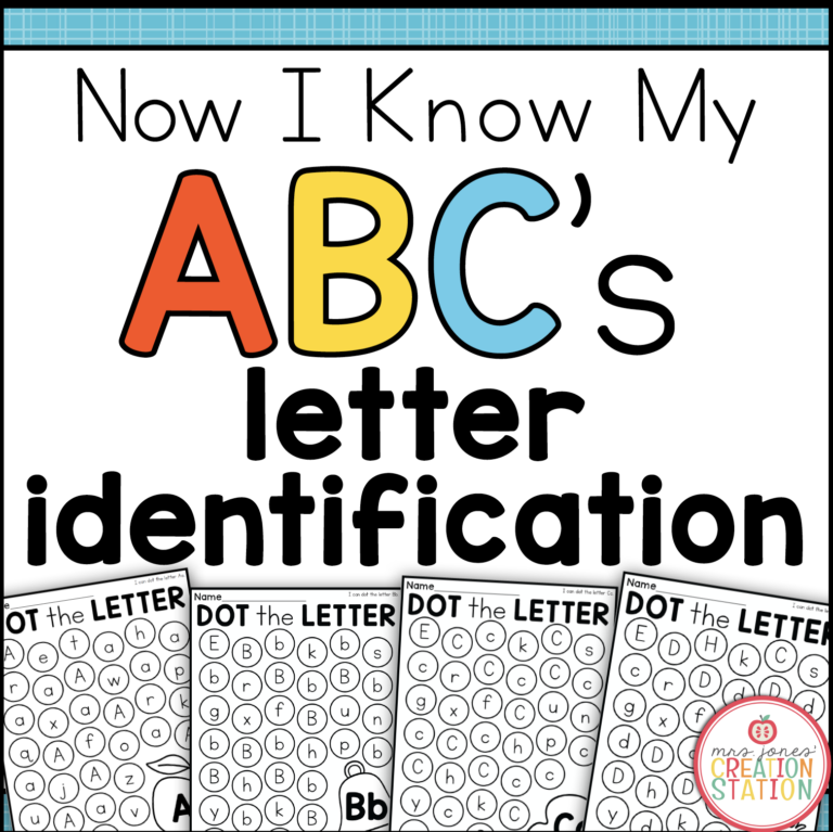 ALPHABET LETTER IDENTIFICATION PRINTABLES - Mrs. Jones Creation Station