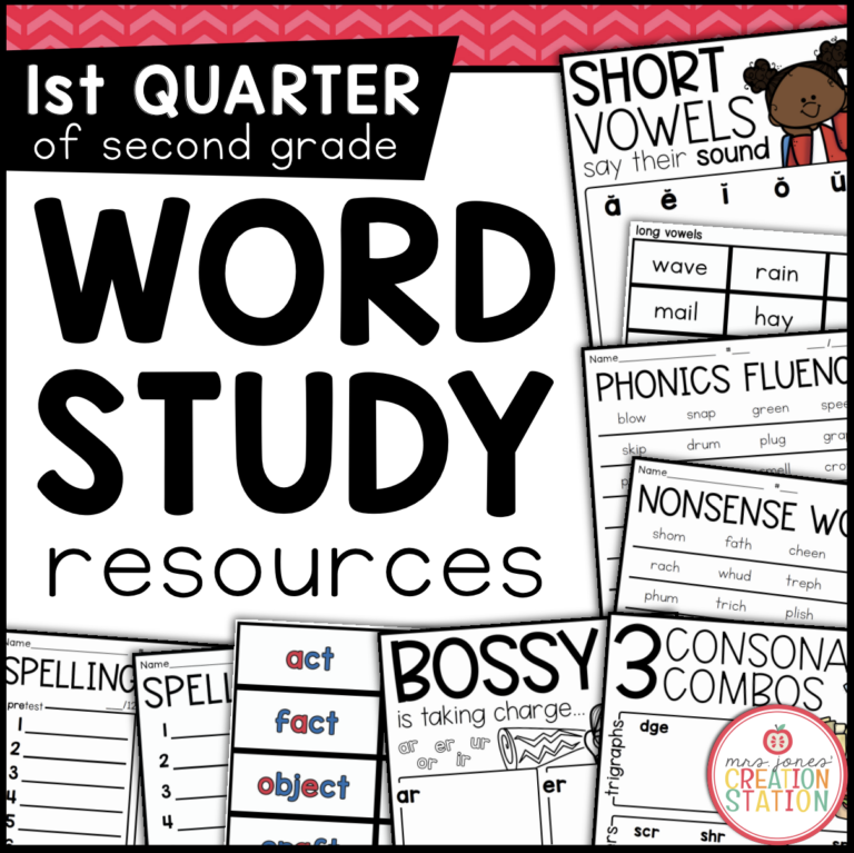 SECOND GRADE WORD STUDY - Mrs. Jones Creation Station