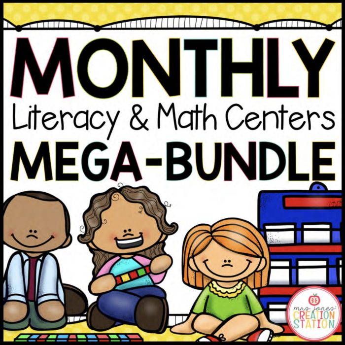 MONTHLY LITERACY AND MATH CENTERS BUNDLE - Mrs. Jones Creation Station