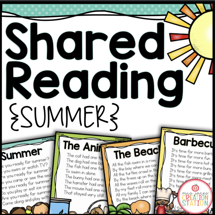 SUMMER SHARED READING POEMS - Mrs. Jones Creation Station