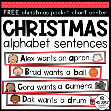 CHRISTMAS ALPHABET SENTENCE - Mrs. Jones Creation Station