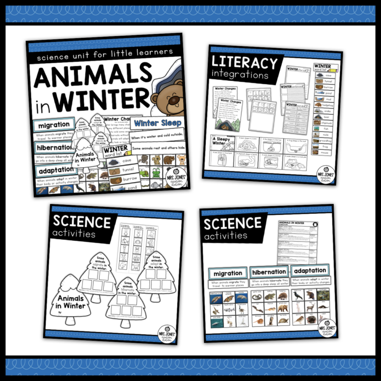 Animals in Winter Science Unit | Hibernation, Migration, Adaptation