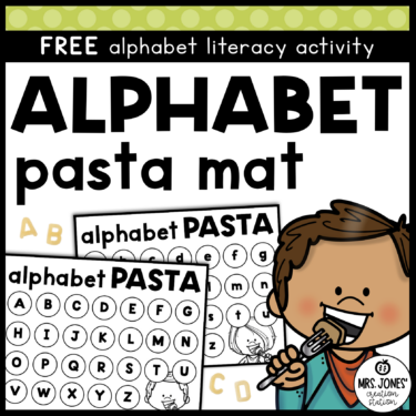 Letter Pasta Matching Alphabet Activity | Mrs. Jones' Creation Station