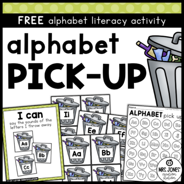 Alphabet Pick Up Literacy Center - Mrs. Jones Creation Station