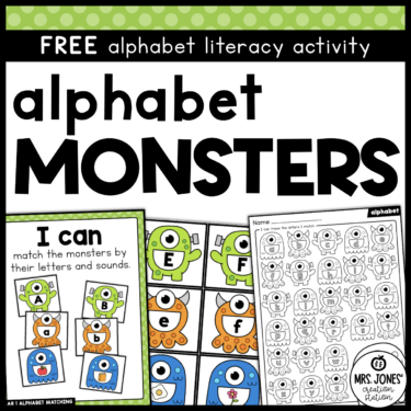 MONSTER ALPHABET MATCH - Mrs. Jones Creation Station