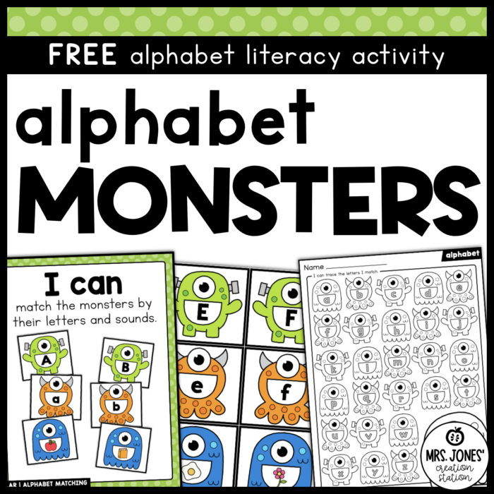 MONSTER ALPHABET MATCH - Mrs. Jones Creation Station