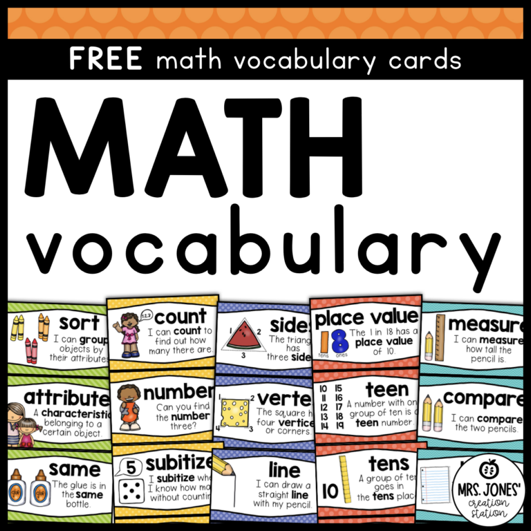WHY MATH VOCABULARY IS SO IMPORTANT - Mrs. Jones Creation Station
