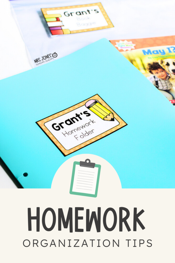 HOMEWORK ORGANIZATION MADE EASY - Mrs. Jones Creation Station
