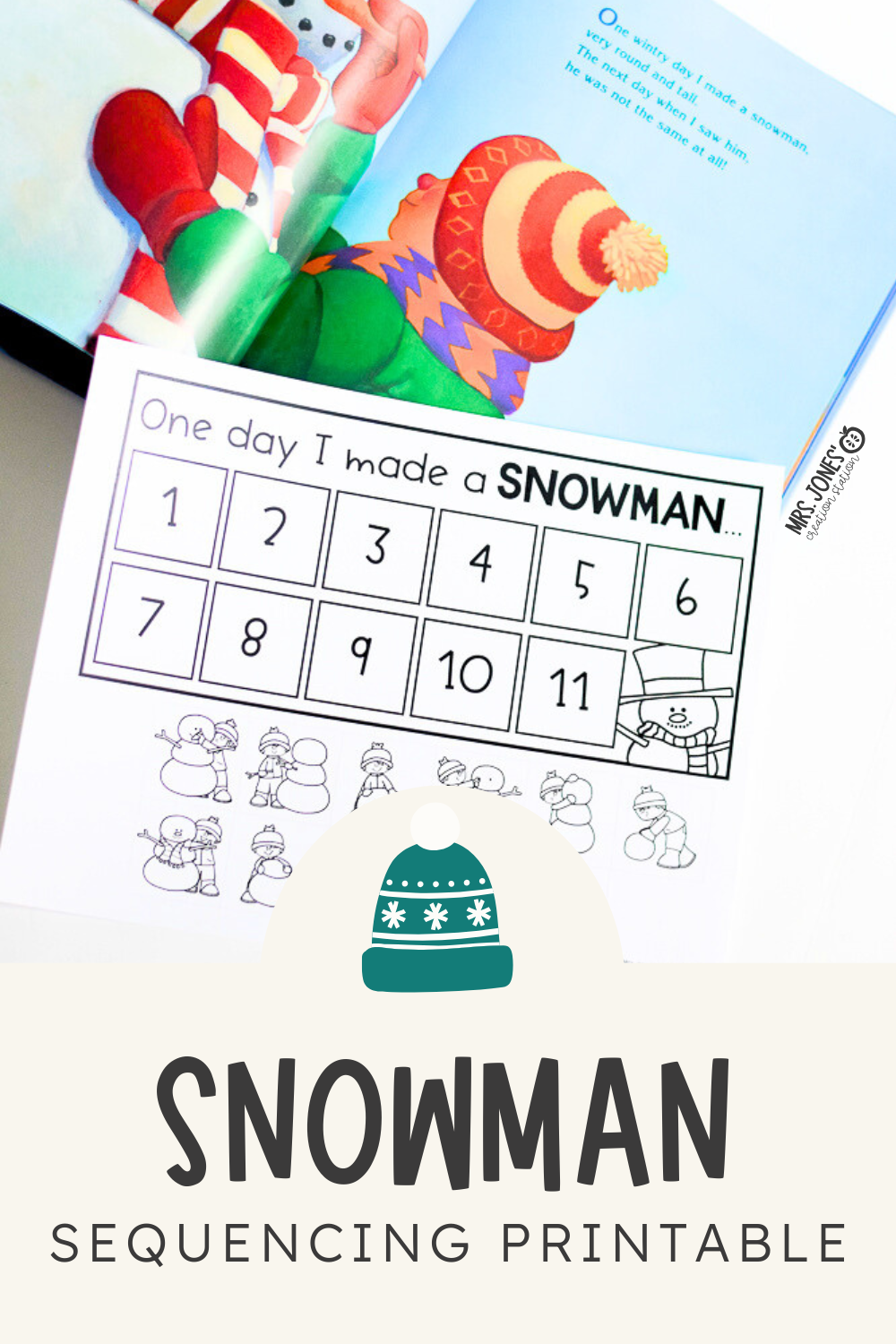 SEQUENCE OF EVENTS WITH SNOWMEN AT NIGHT - Mrs. Jones Creation Station