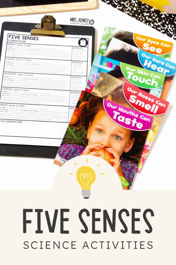 Five Senses Activities for a Week of Lesson Plans