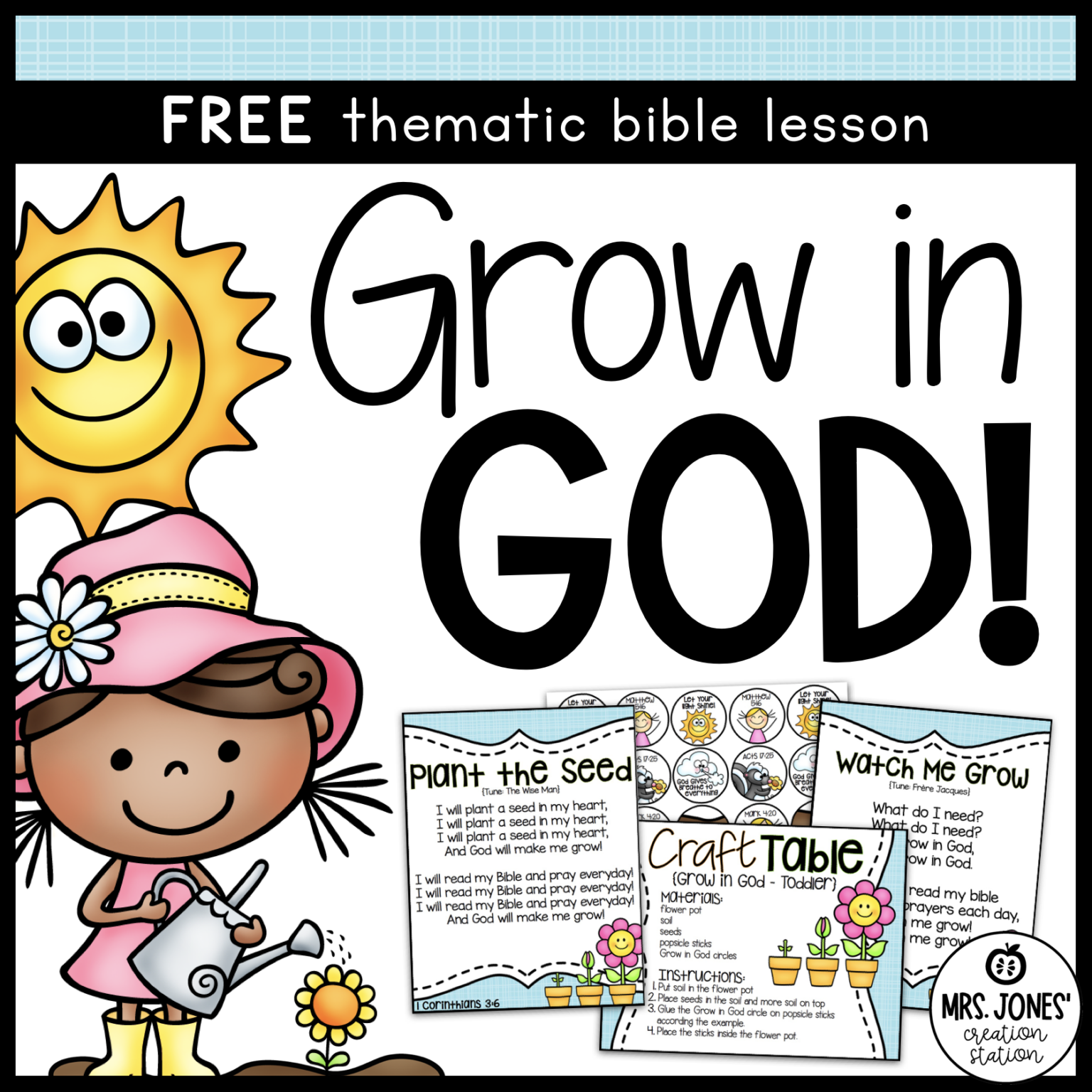 GROW IN GOD: A SPRING BIBLE LESSON - Mrs. Jones Creation Station