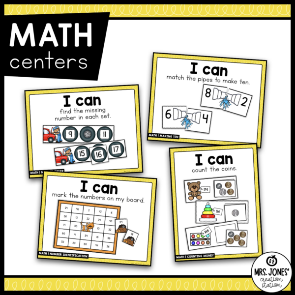 COMMUNITY HELPER LITERACY AND MATH CENTERS - Mrs. Jones Creation Station